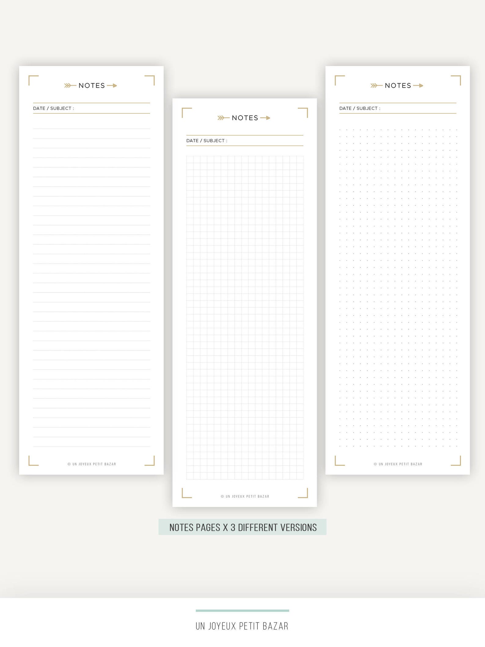 PRINTABLE NOTEPAD : to Do List, Notes & Meal Planner | Notebook Pages ...