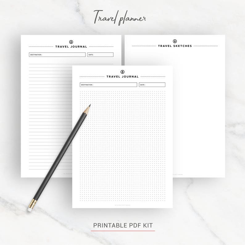 TRAVEL PLANNER, Printable Planner, Packing List, Road Map, Daily ...