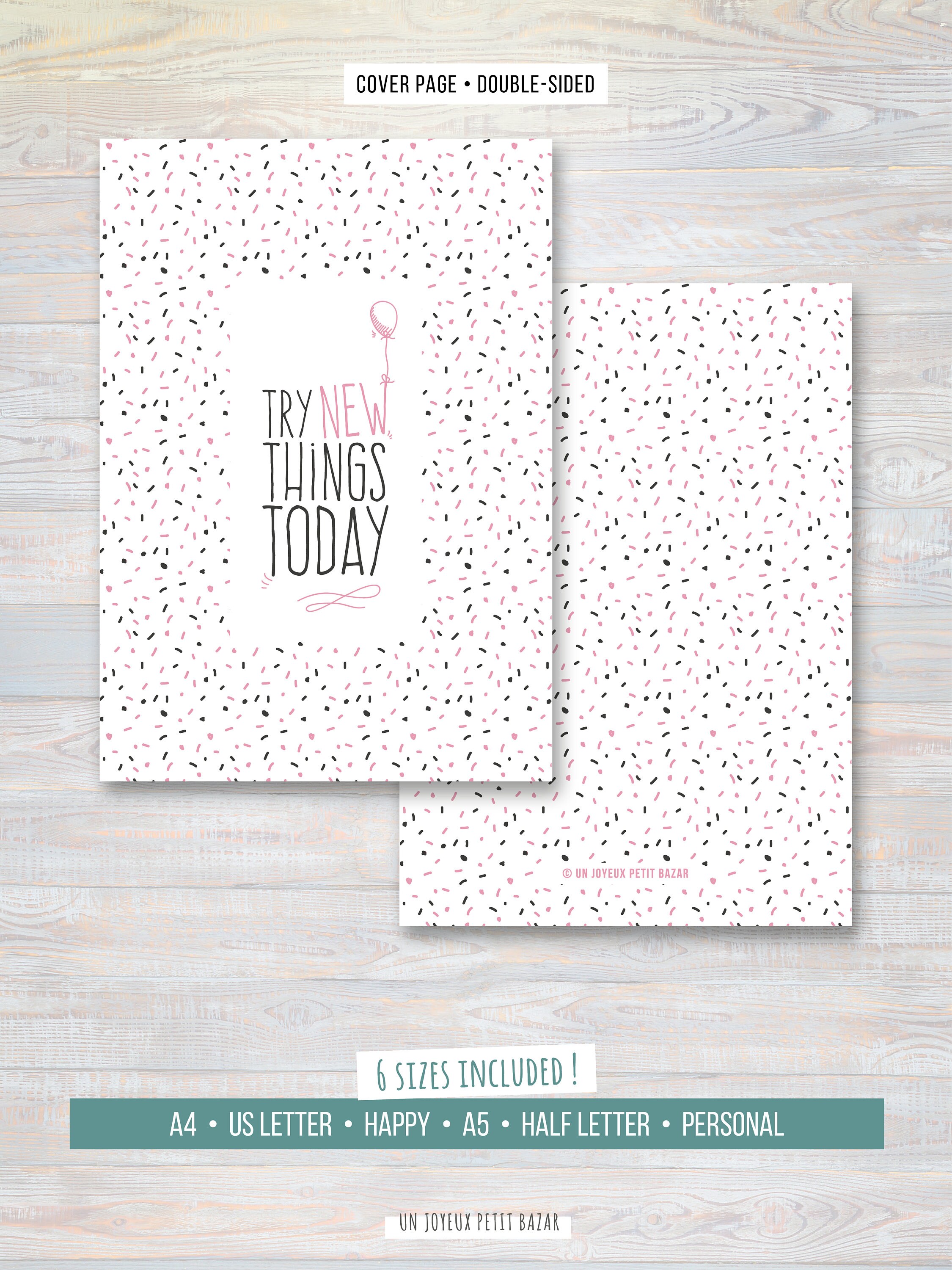 PLANNER COVER PAGE & Accessories, Printable, Cover Page, Divider ...