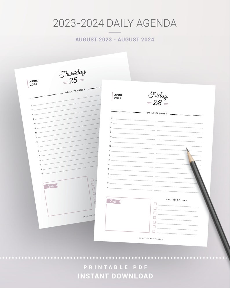 2023 2024 DAILY PLANNER PRINTABLE Agenda Refill Pdf Diary - Etsy 2023 2024 DAILY PLANNER PRINTABLE Agenda Refill Pdf Diary - Etsy