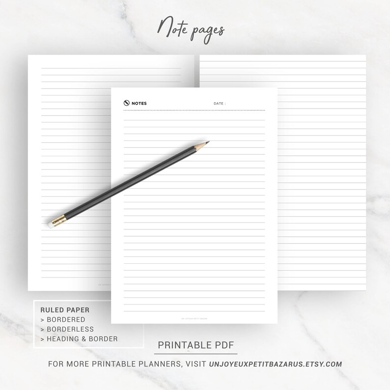 DOT GRID PAPER, Graph Paper & Ruled Paper, Printable, Planner Inserts ...