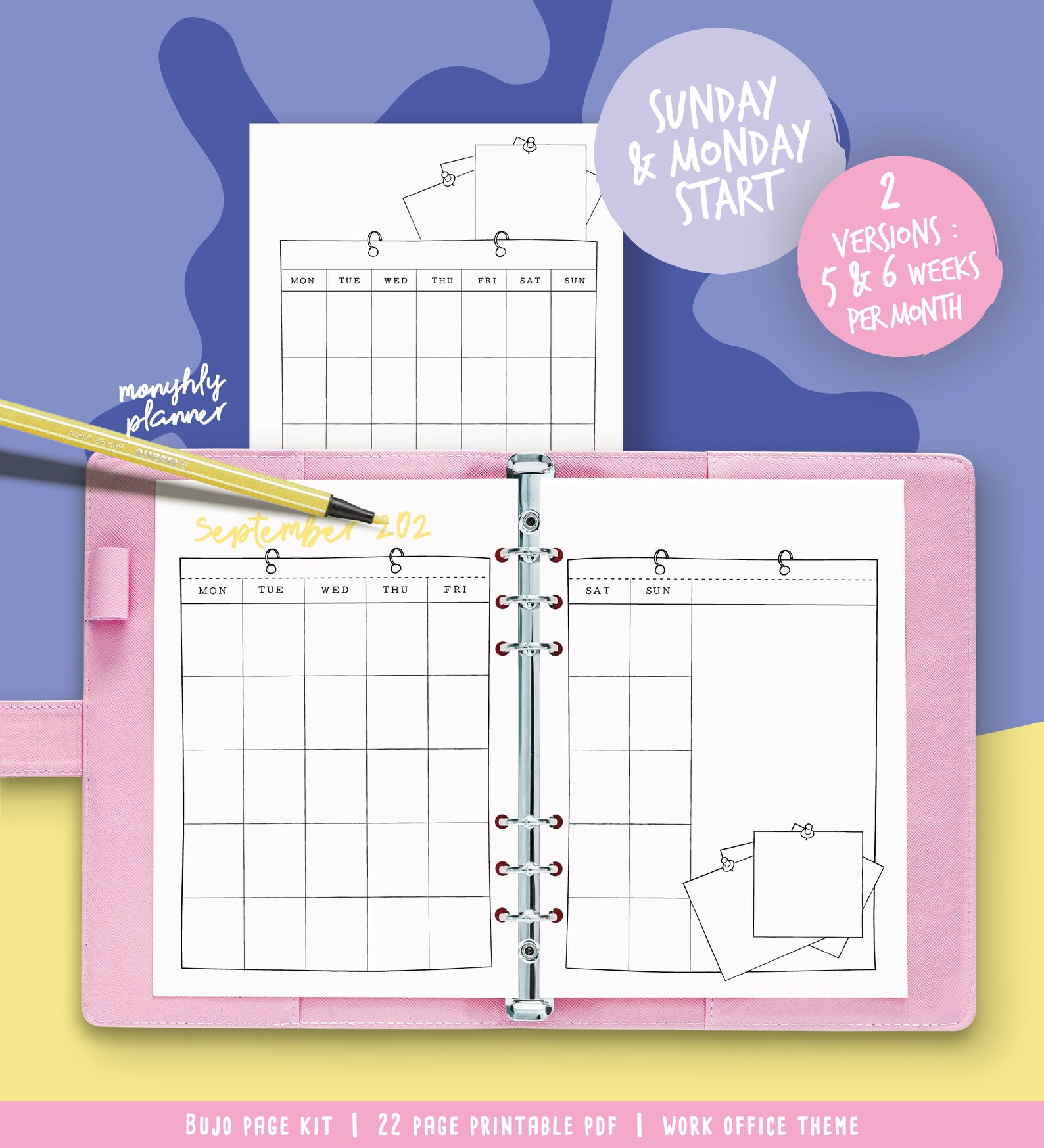 Printable Pages for Illustrated Planner, Coloring Work Office Theme ...