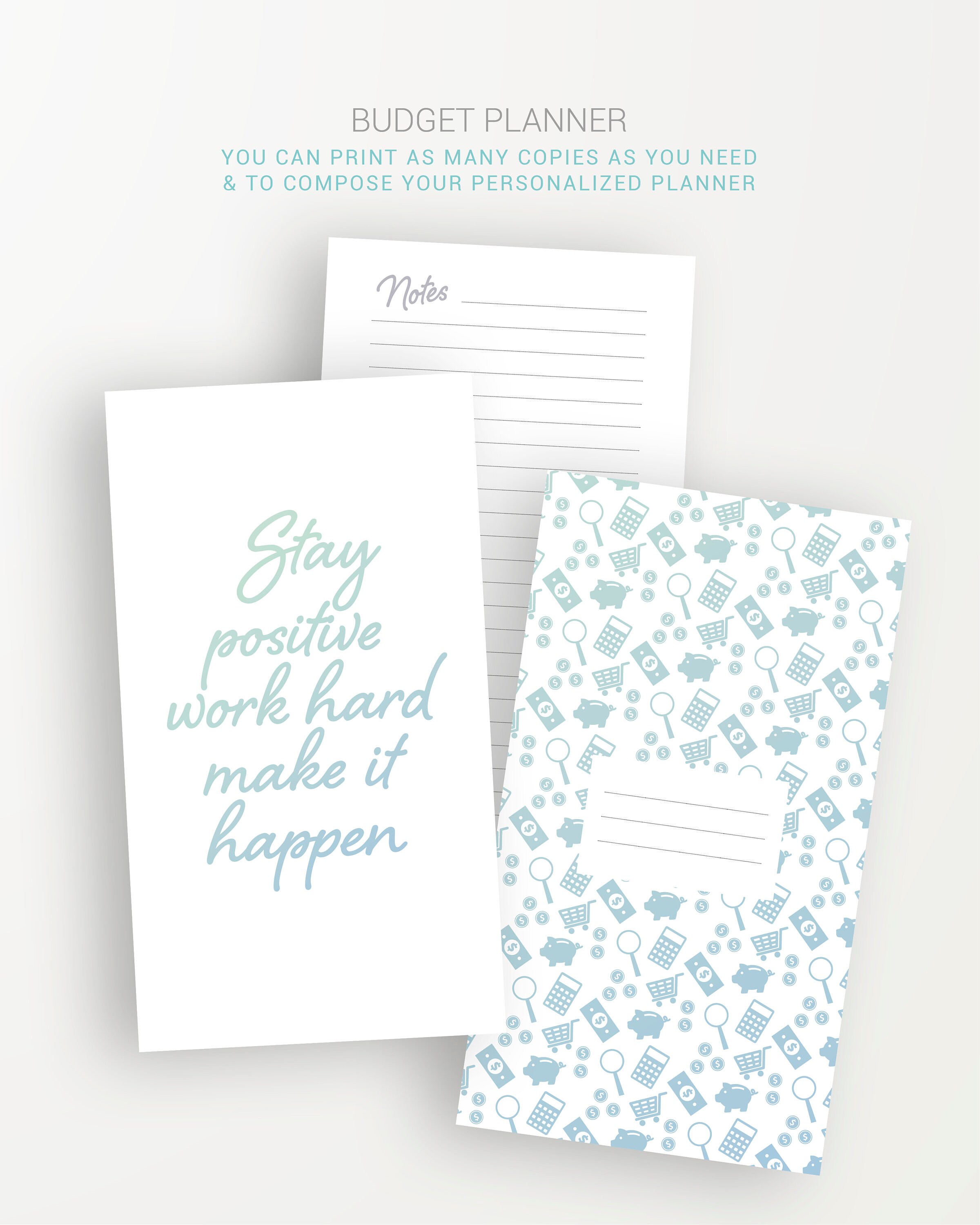 BUDGET PLANNER Printable, Finance Planner, Account Transaction, Saving ...