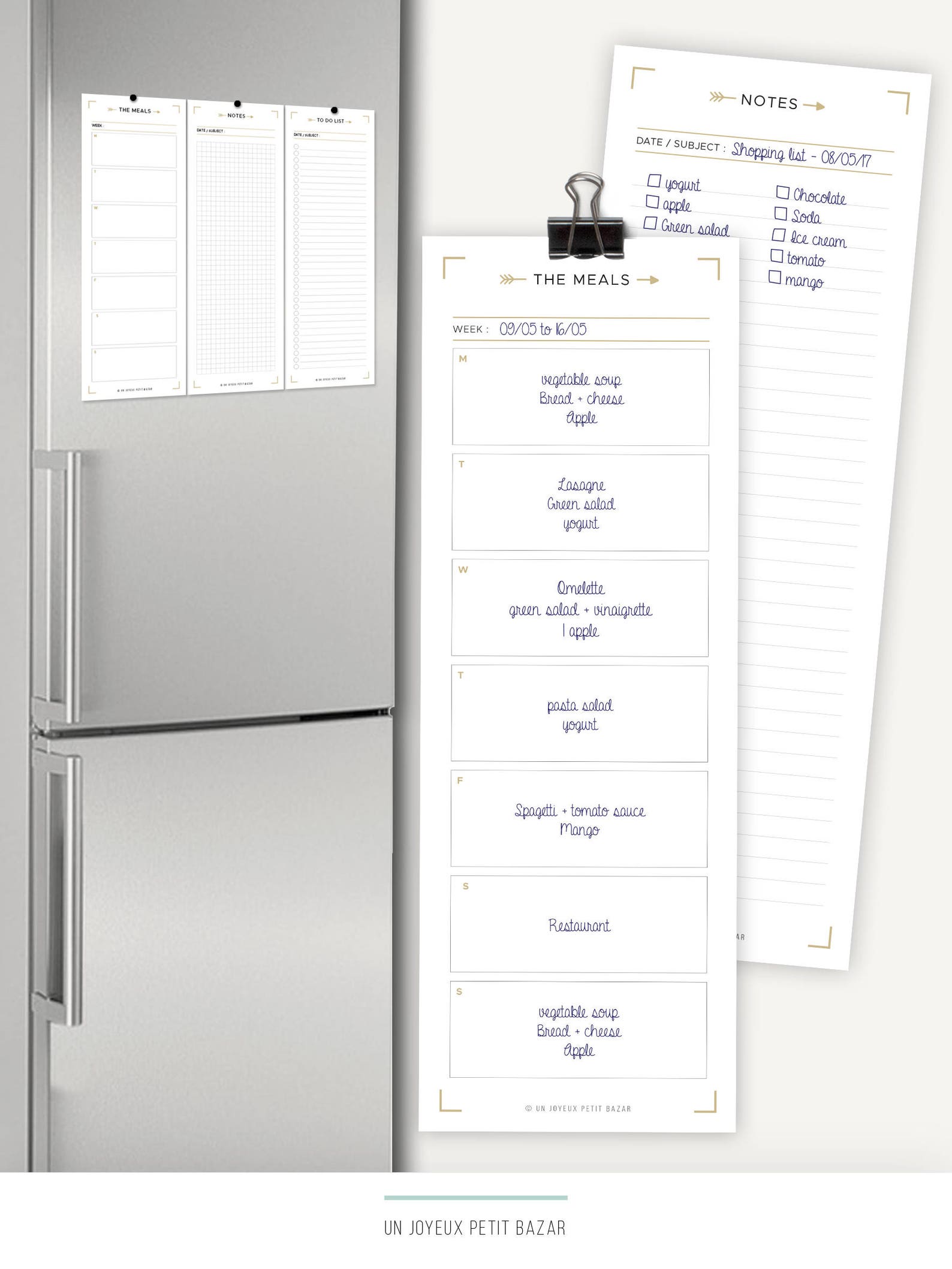 PRINTABLE NOTEPAD : to Do List, Notes & Meal Planner | Notebook Pages ...