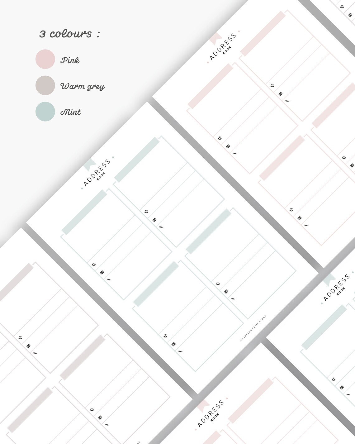 Address book printable fillable PDF contact phone number | Etsy