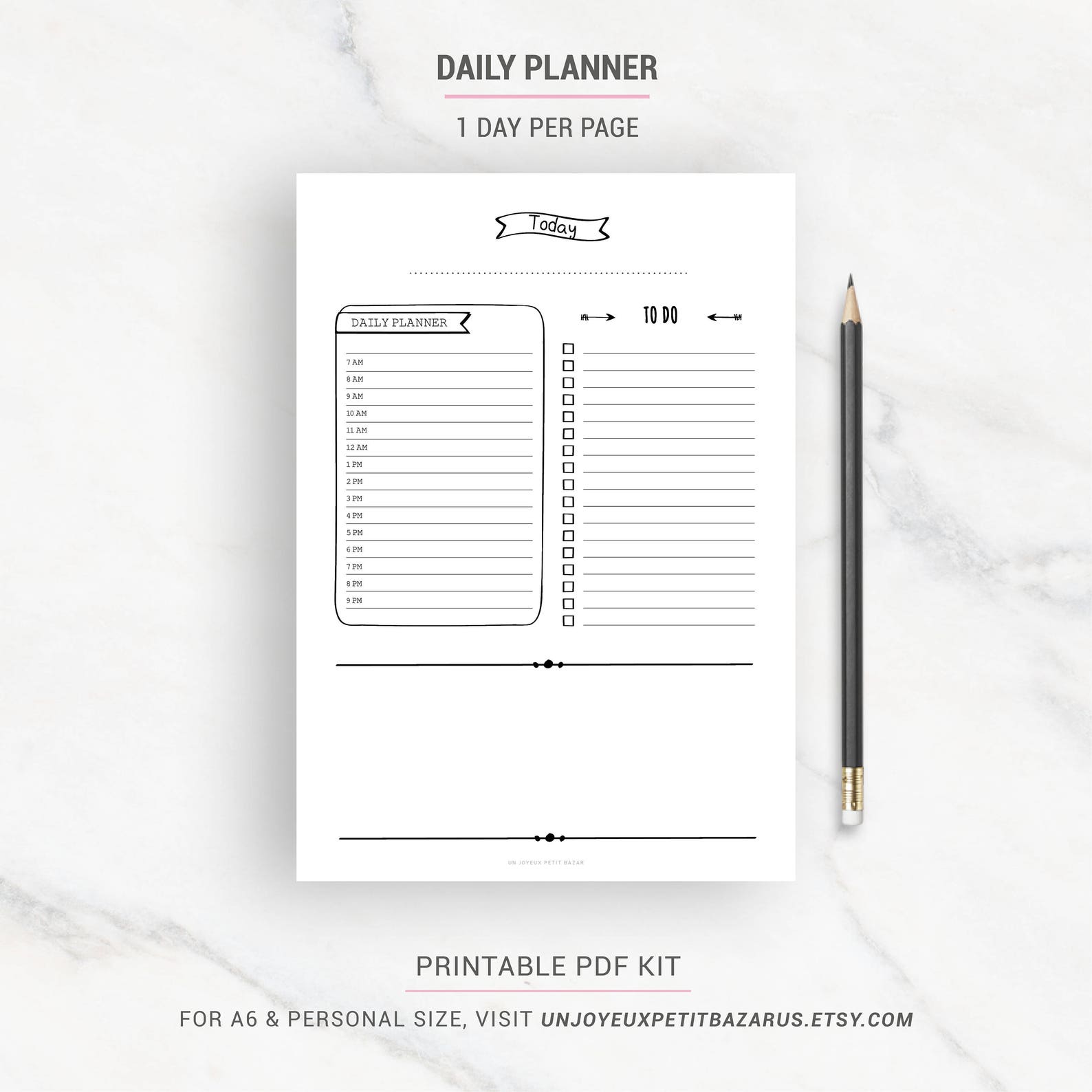 Illustrated Printable Pages for Planner, Undated Monthly Calendar ...