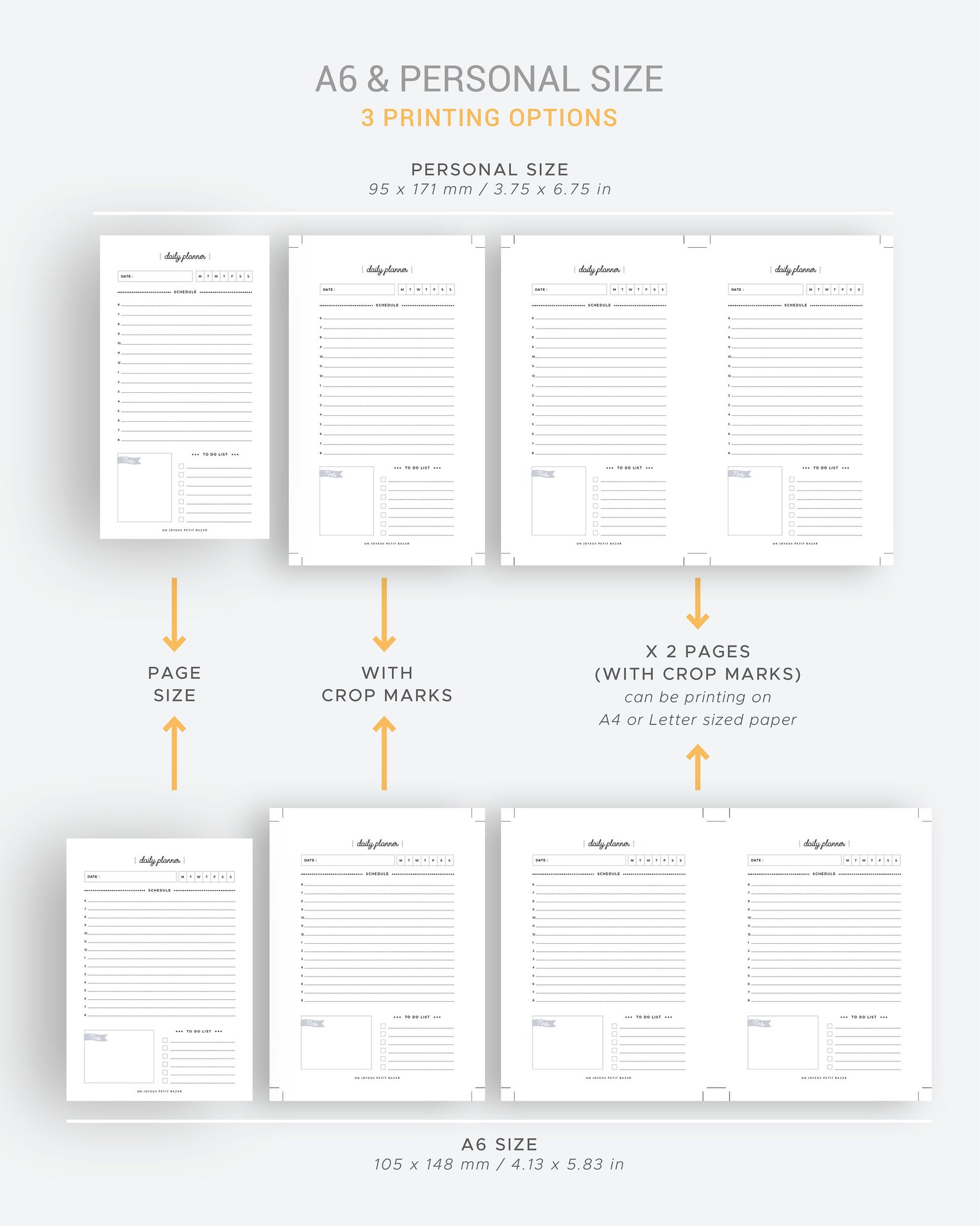 DAILY PLANNER PAGES / Printable / Undated Planner Pages Blank - Etsy