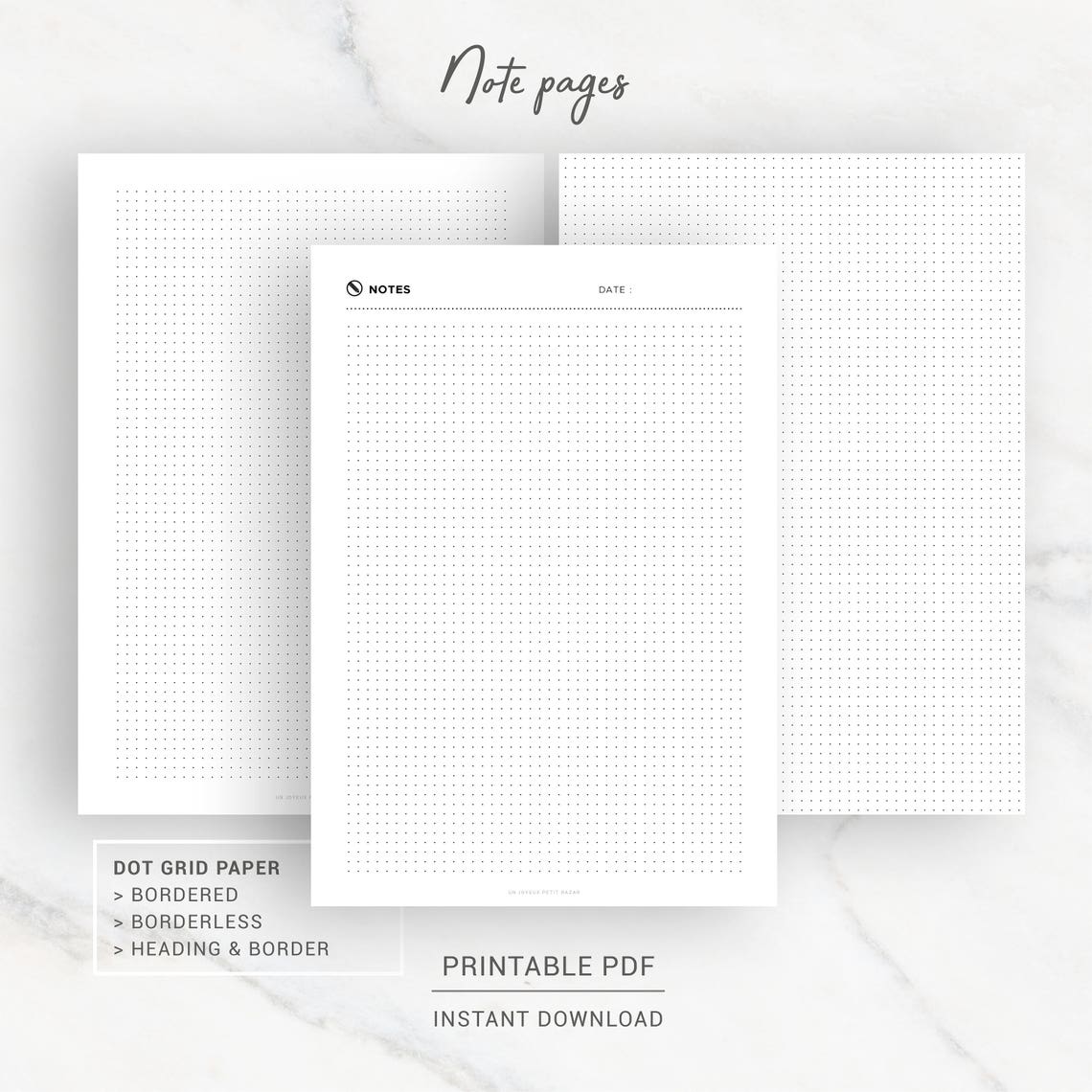 DOT GRID PAPER Graph Paper & Ruled Paper Printable Planner - Etsy