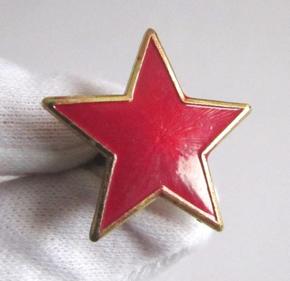 Red Army Star Soviet Army Uniform Badge Soviet Red Star Pin Red Star ...