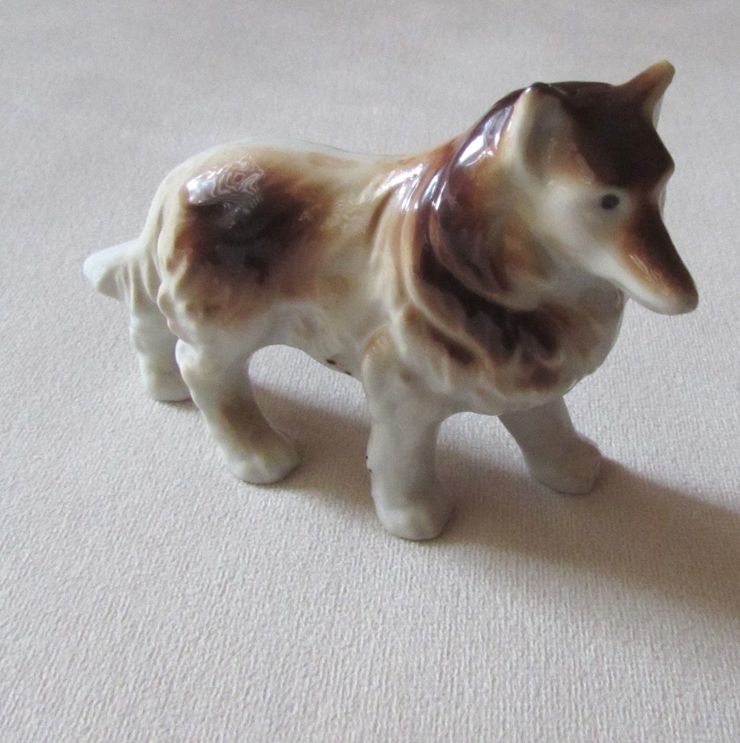Rare Vintage Japan Handmade Porcelain Figure Dog - DOG COLLIE - Etsy