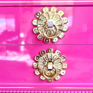 Vintage Hot Pink Hollywood Regency Dresser/buffet/credenza, Storage ...