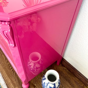 Vintage Hot Pink Hollywood Regency Dresser/buffet/credenza, Storage ...