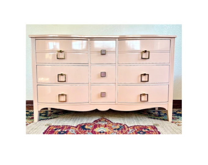 Vintage Hot Pink Hollywood Regency Dresser/buffet/credenza, Storage ...