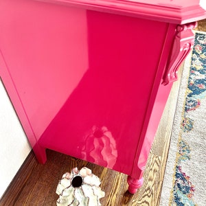 Vintage Hot Pink Hollywood Regency Dresser/buffet/credenza, Storage ...