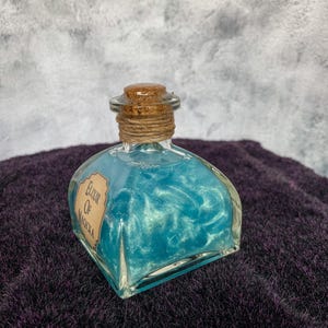 Skyrim Themed Blue Potion Bottle, Elixir of Magicka - Etsy