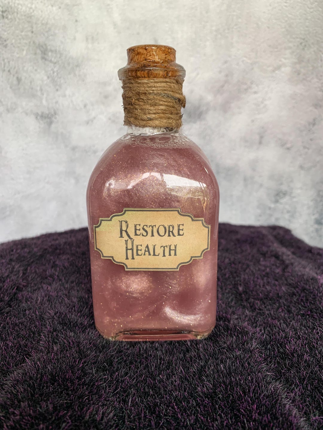 Skyrim Themed Pink Potion Bottle, Restore Health - Etsy