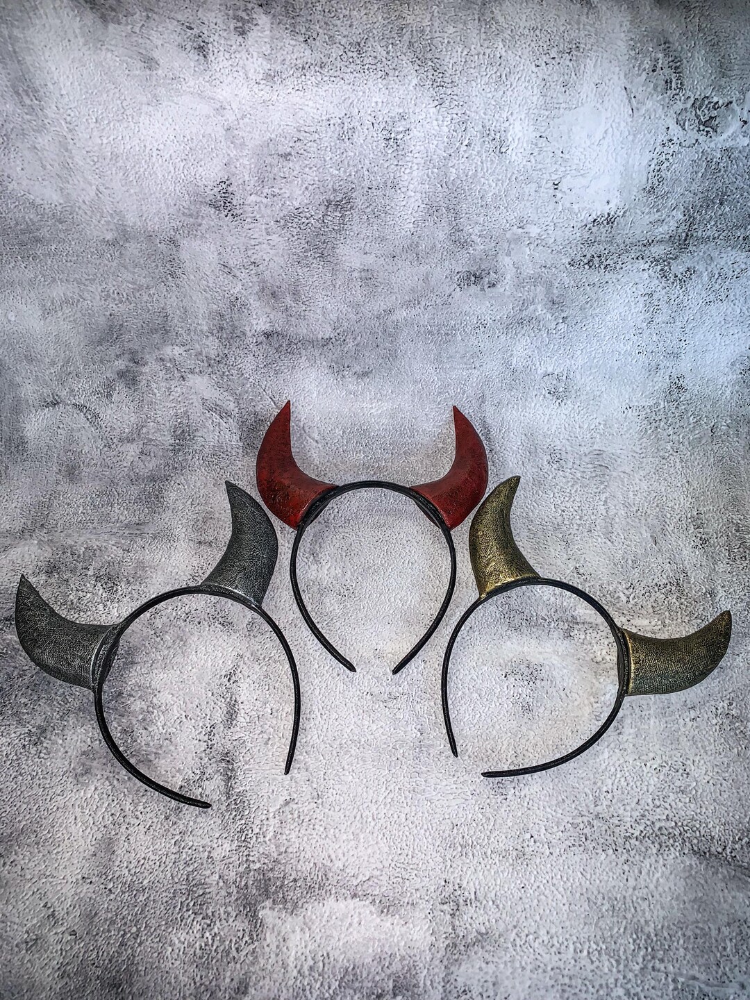 Demon, Devil Horns. Costume Headpiece, Handmade, for Halloween, Cosplay ...