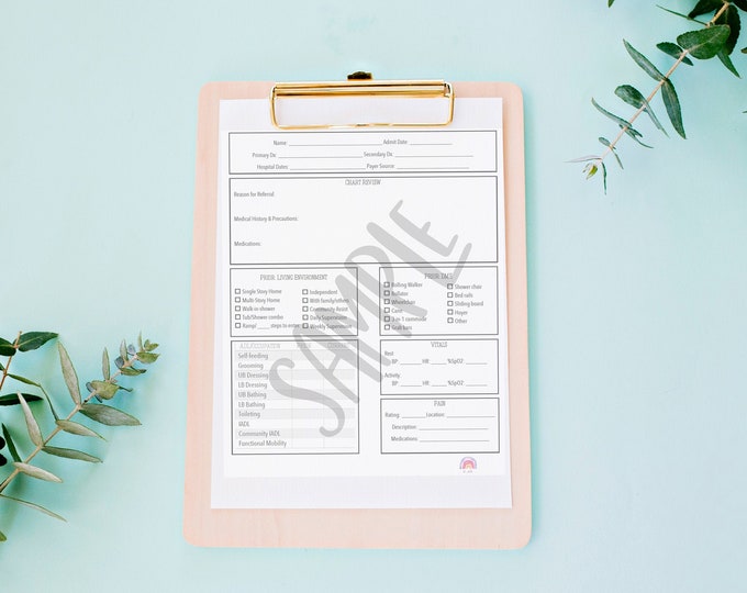 Occupational Therapy Basic Evaluation - Etsy
