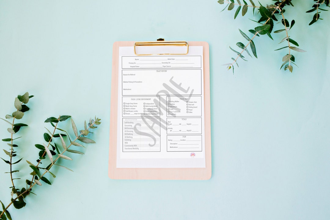 Occupational Therapy Basic Evaluation - Etsy