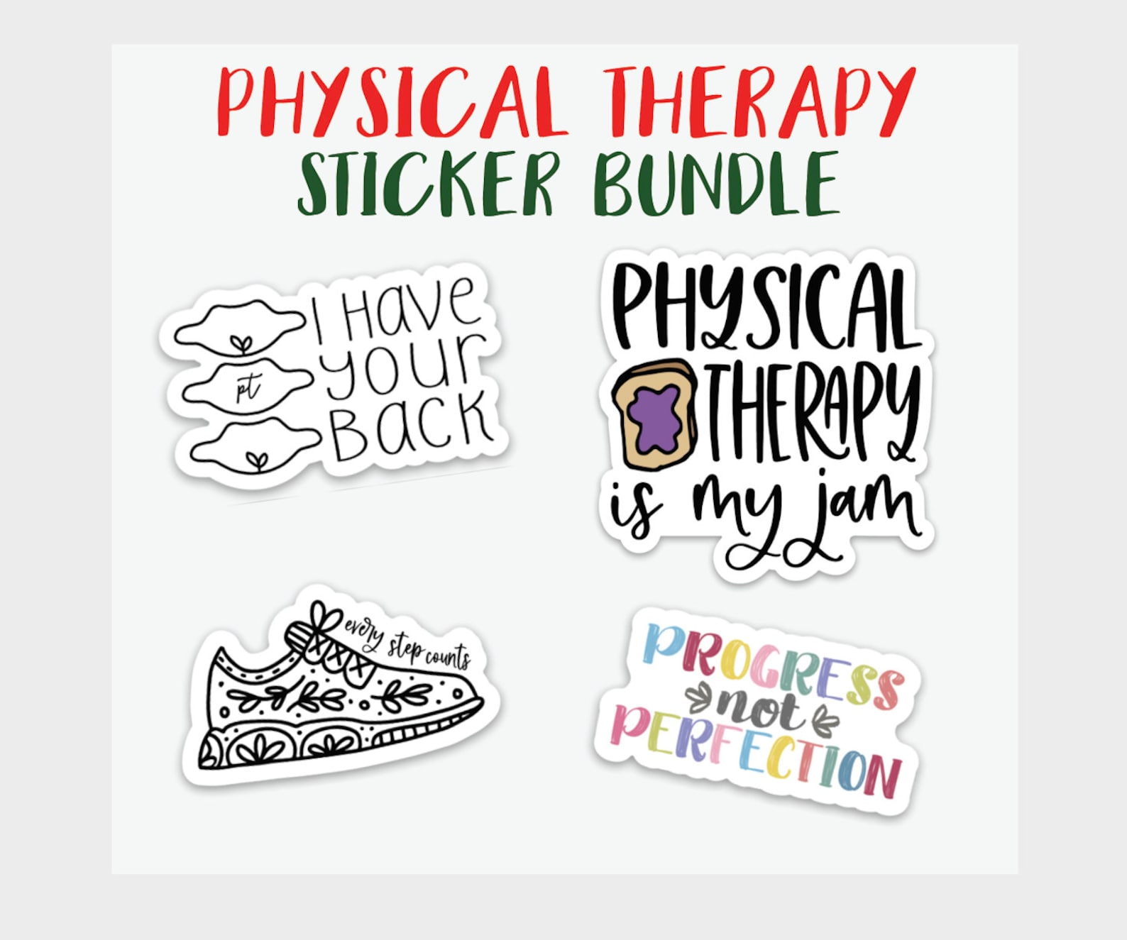 Physical Therapy Sticker Bundle | Etsy