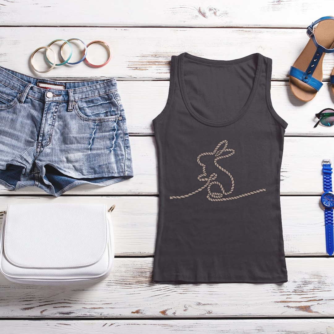 Rope Bunny Tank Top: Jute Design, Unisex Fit - Etsy