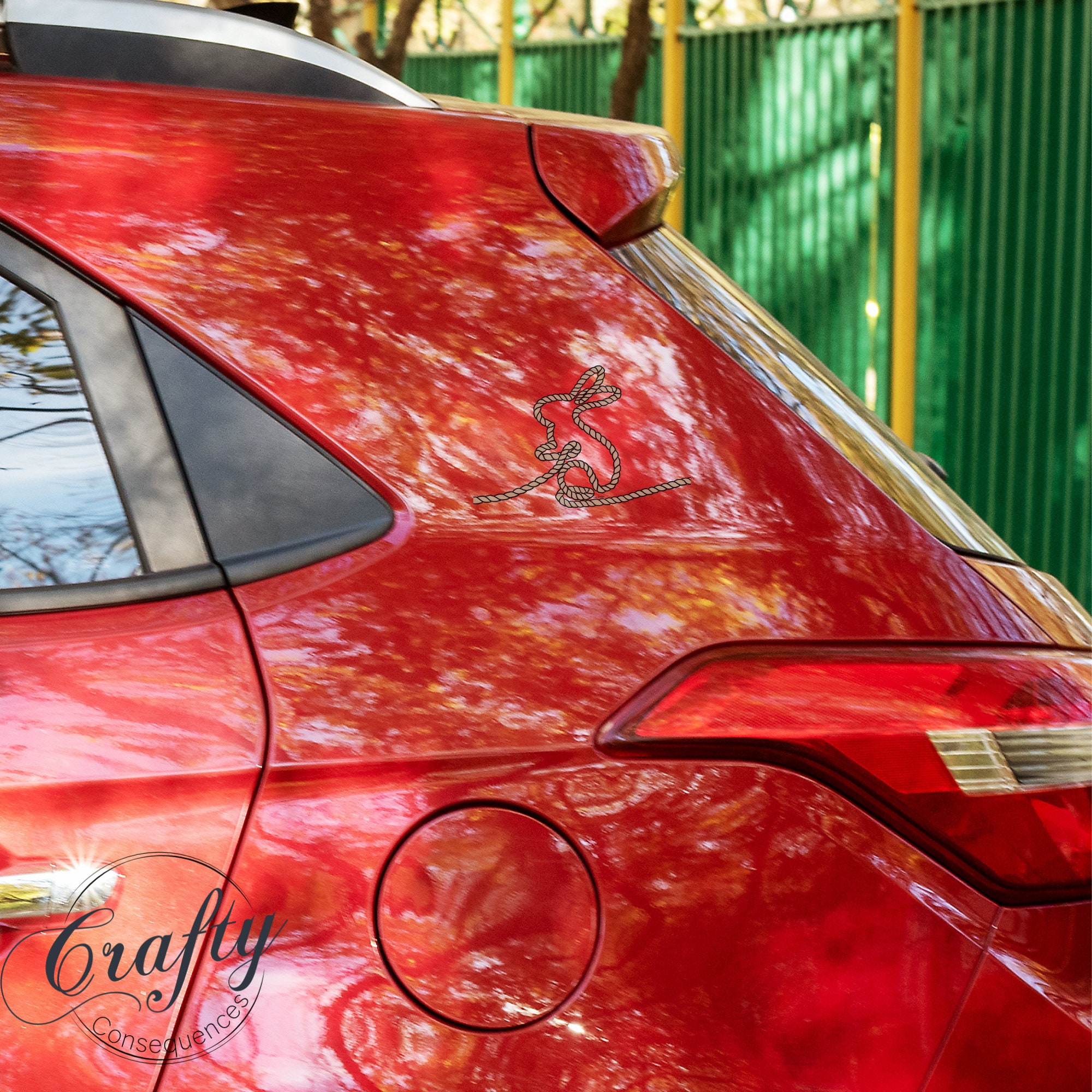 Subtle Rope Bunny Bumper Sticker Car Decal - Etsy