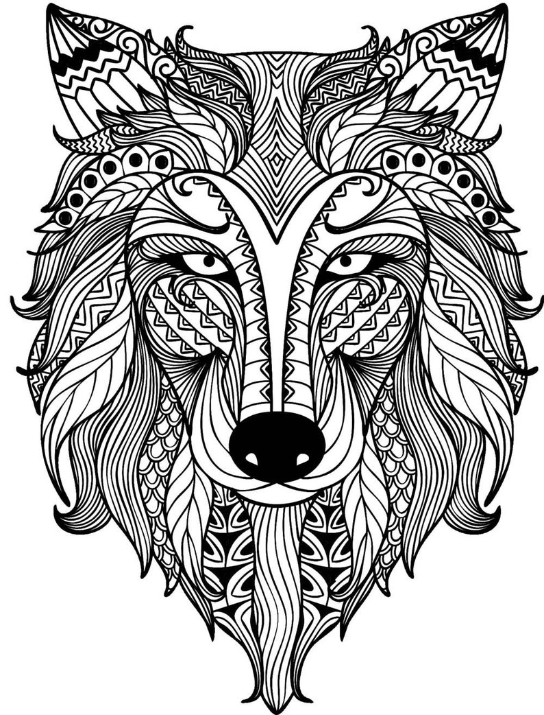 Whimsical Animals Coloring Patterns 30 Intricate Patterns | Etsy