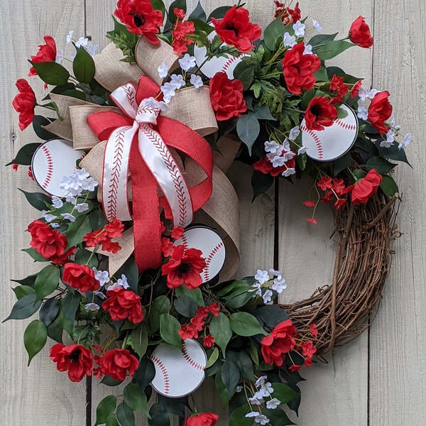 Baseball Wreath - Etsy