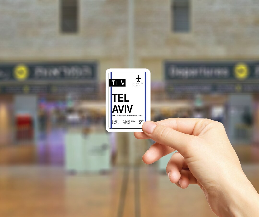 Tel Aviv Baggage Claim Sticker - Etsy