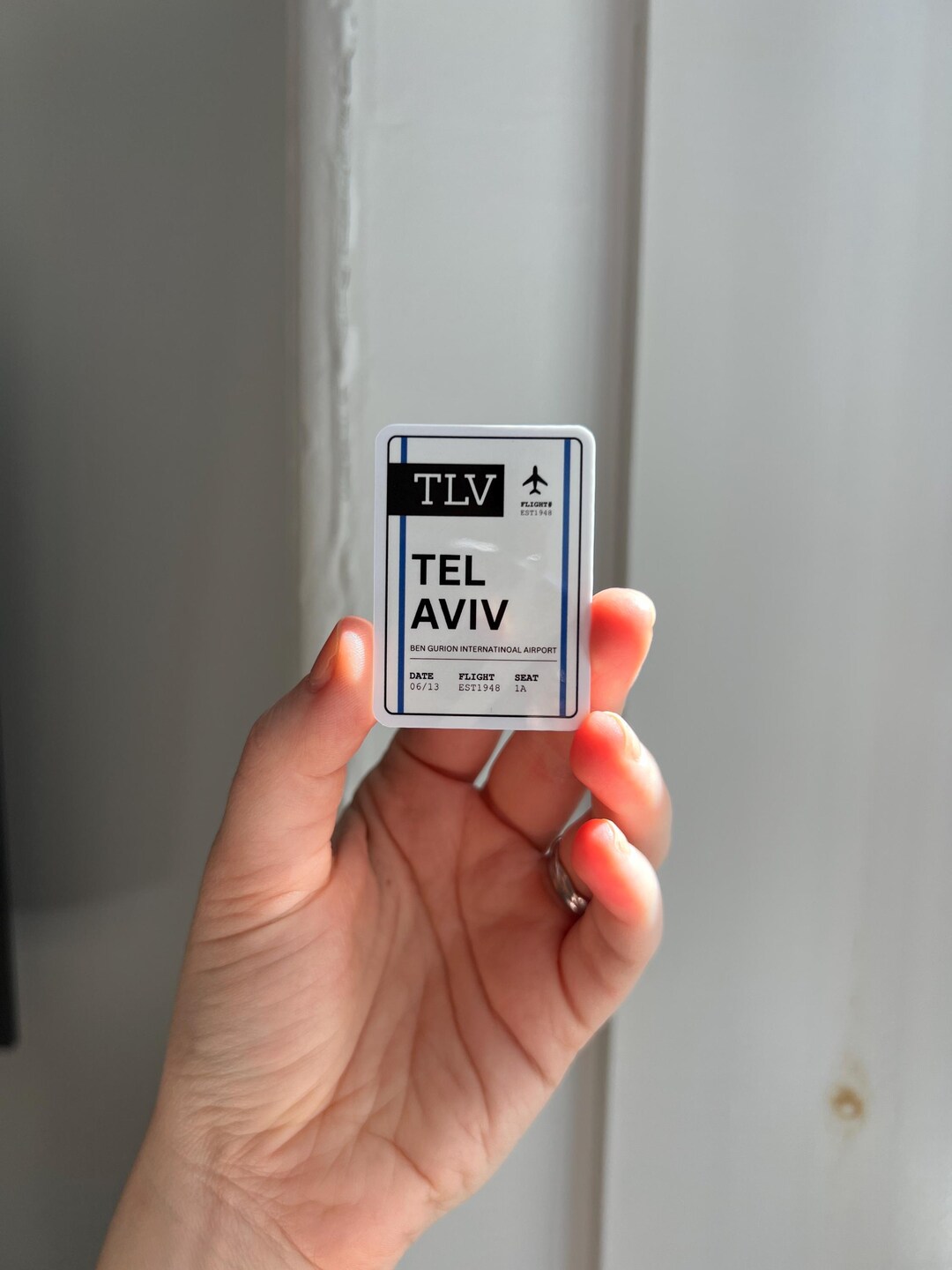Tel Aviv Baggage Claim Sticker - Etsy