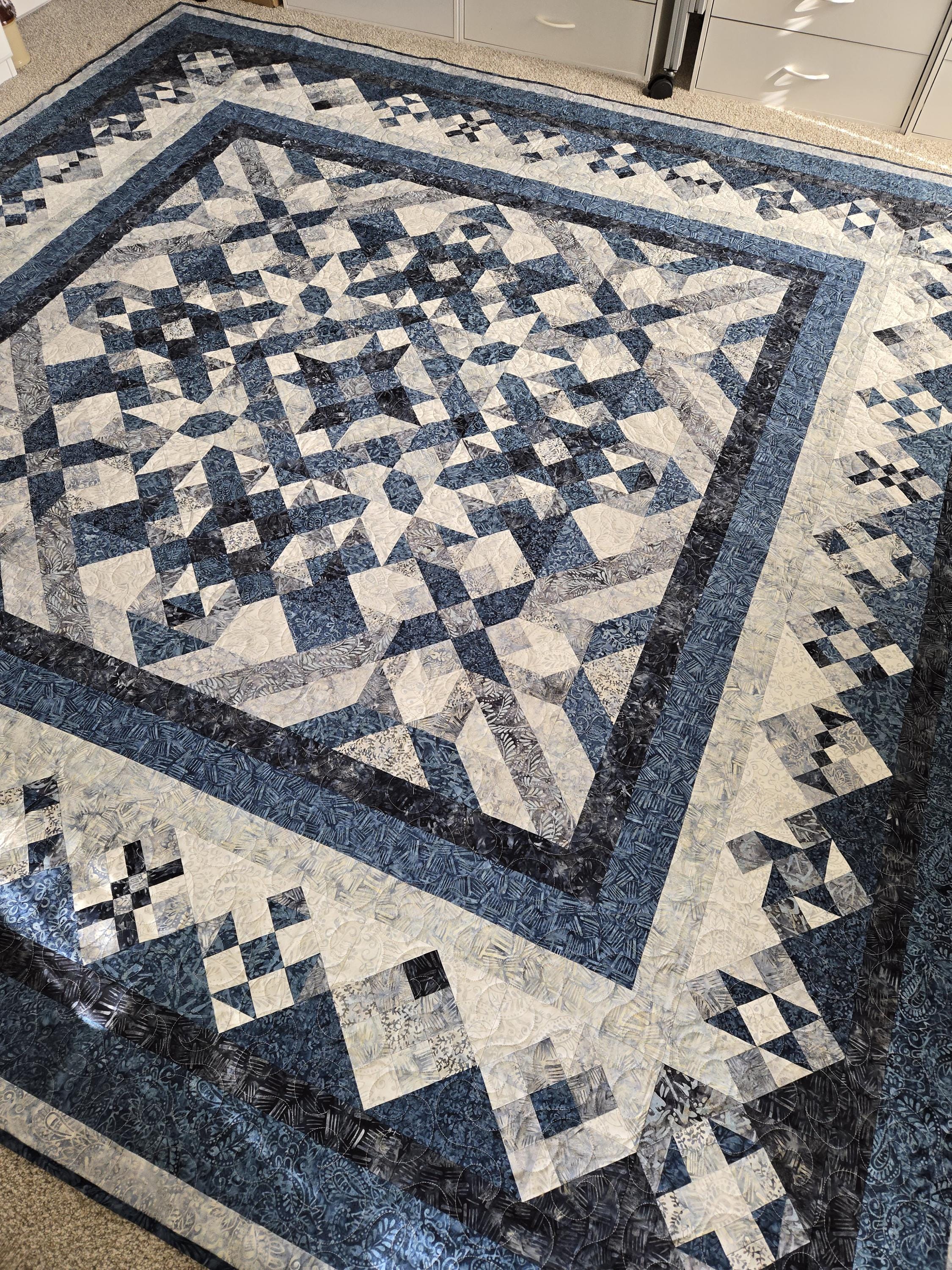 King Quilt Blue Smoke - Etsy