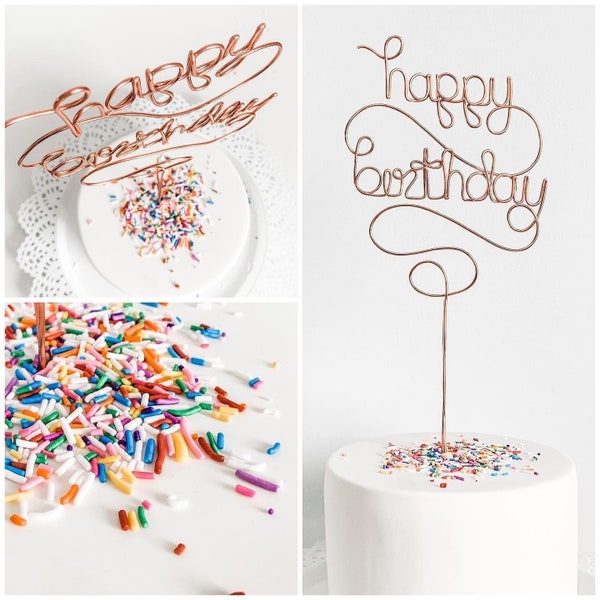 Happy Birthday Wire - Etsy