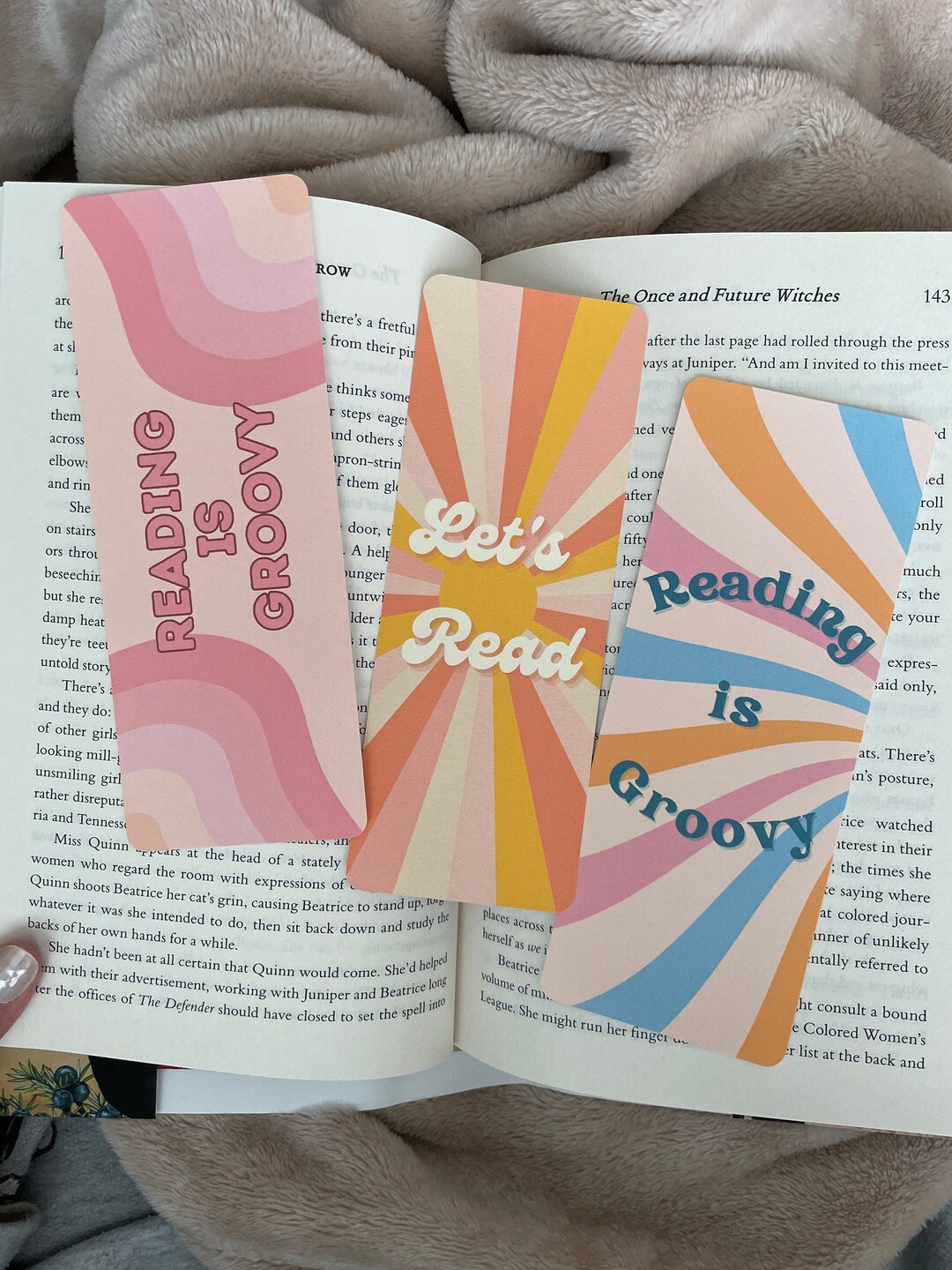 Groovy Bookmark Pack Customizable Bookmarks Reading - Etsy