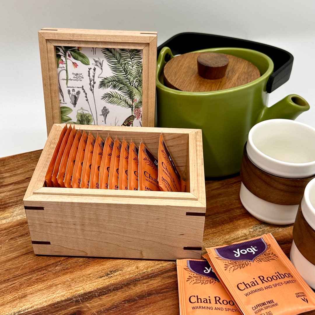 Curly Maple & Walnut Tea Box With Lid | Keepsake Box | Gift Box | Valet ...