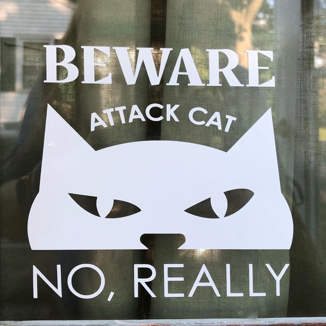 Beware Attack Cat Vector File | Etsy
