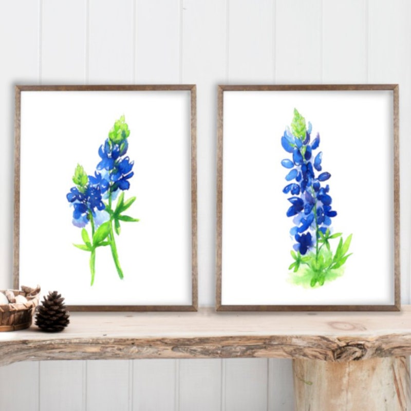 Bluebonnet Painting - Etsy