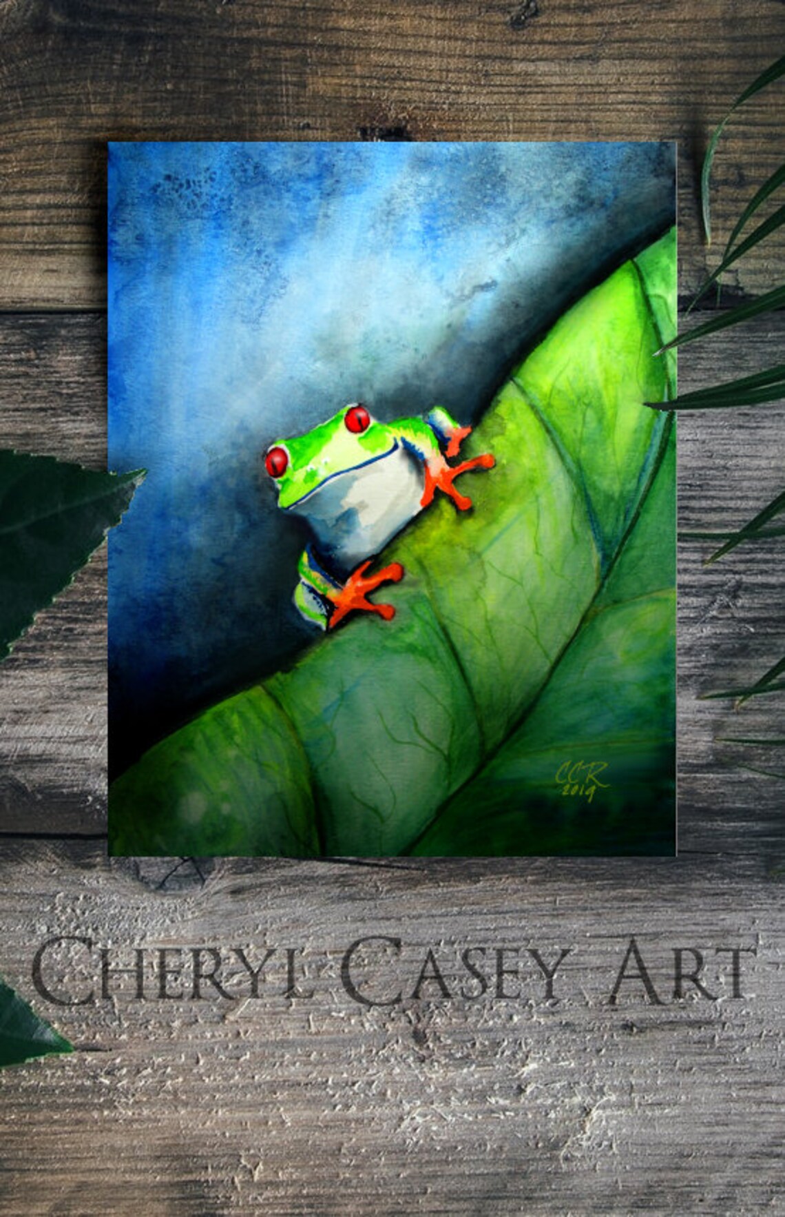Tree Frog Art Print From Watercolor Painting by Cheryl Casey, Kid's ...