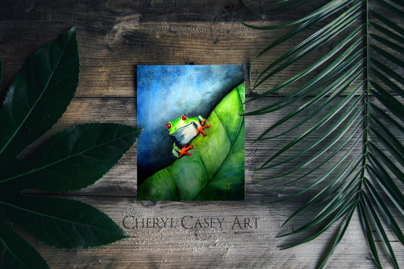 Tree Frog Art Print From Watercolor Painting by Cheryl Casey, Kid's ...