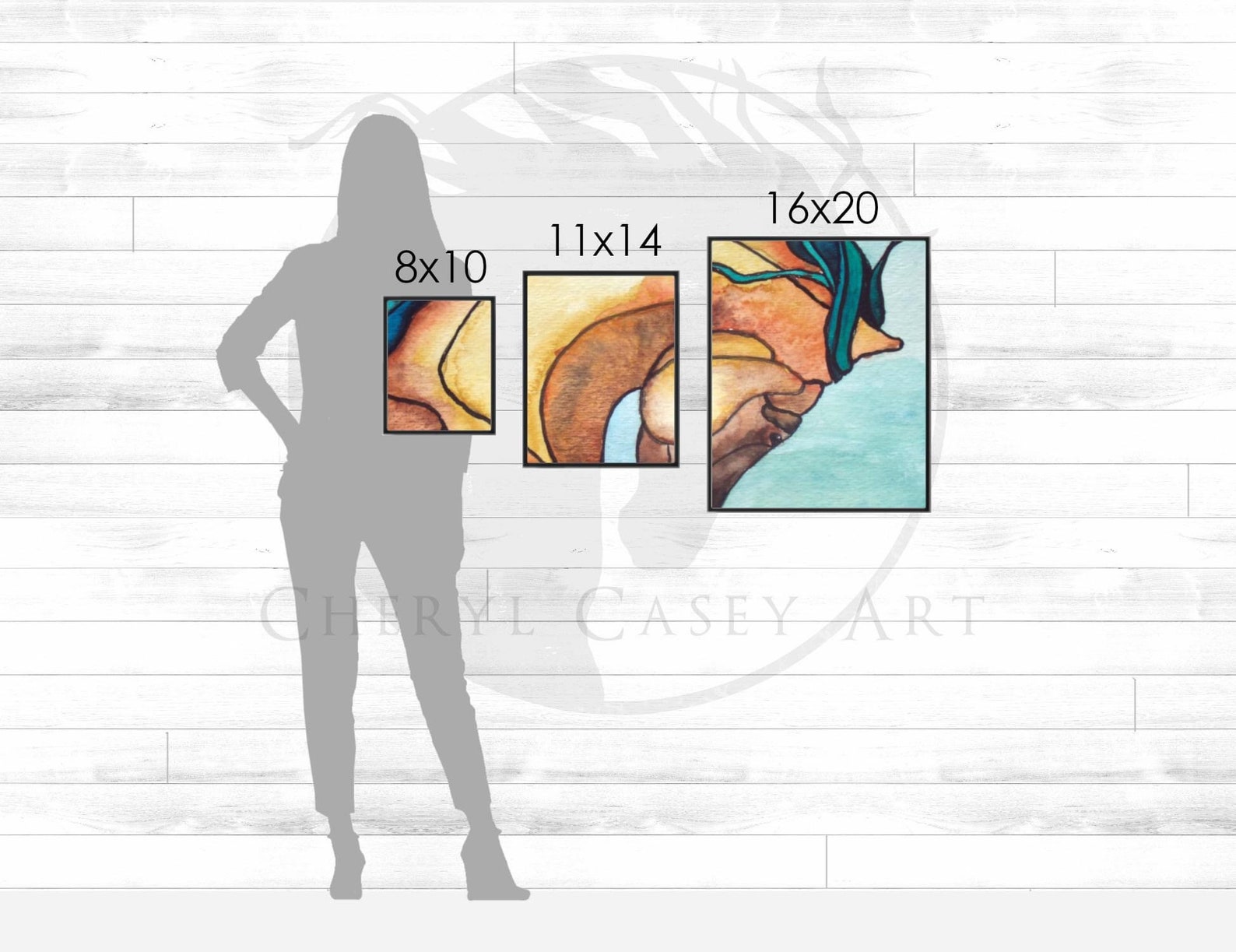 Cowboy Art Print From Watercolor Painting by Cheryl Casey, Cattle Ranch ...