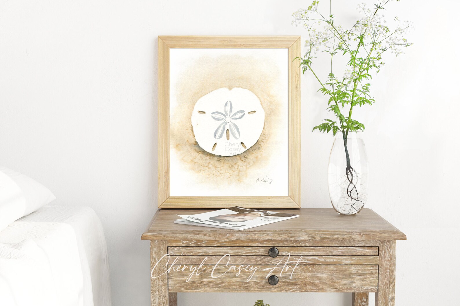 Sand Dollar Art Print, Coastal Wall Art, Neutral Beach Print From ...
