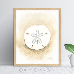 Sand Dollar Art Print, Coastal Wall Art, Neutral Beach Print From ...