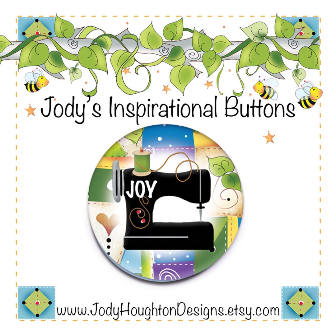 B.3. JOY Sewing Macking Patchwork Button With Pin Back - Etsy