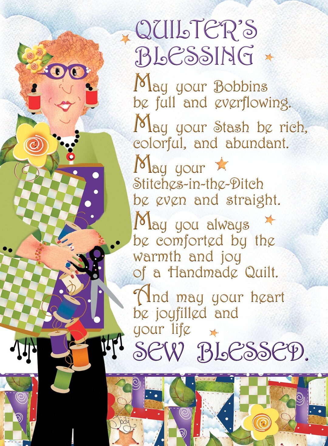 Quilter's Blessing Greeting Card and More - Etsy