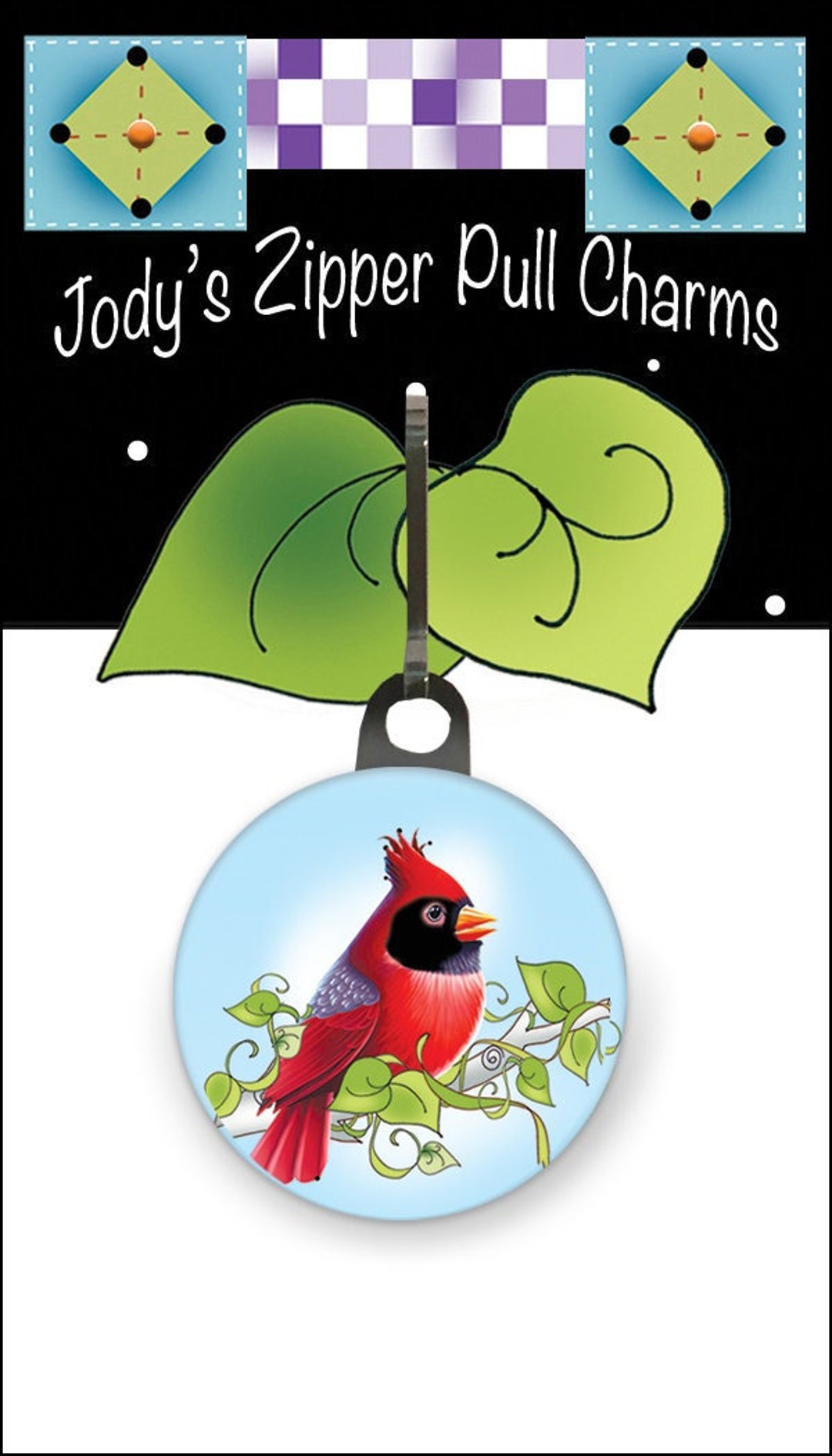 Red Cardinal Zipper Charm and More - Etsy