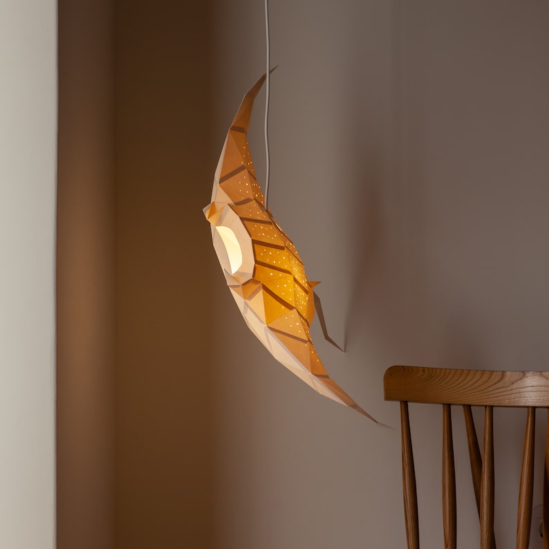 Manta Ray DIY Pendant Paperlamp Pre-cut Papercraft Kit - Etsy