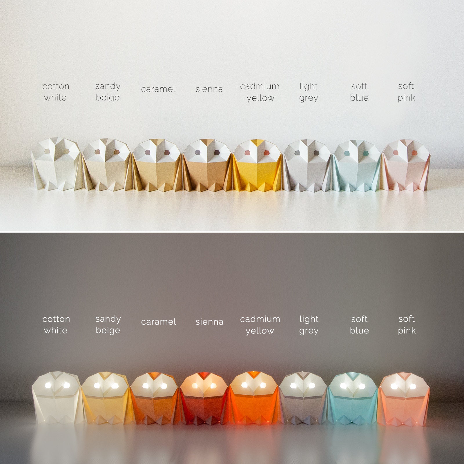 Night Owl DIY Paperlamp pre-cut papercraft kit | Etsy