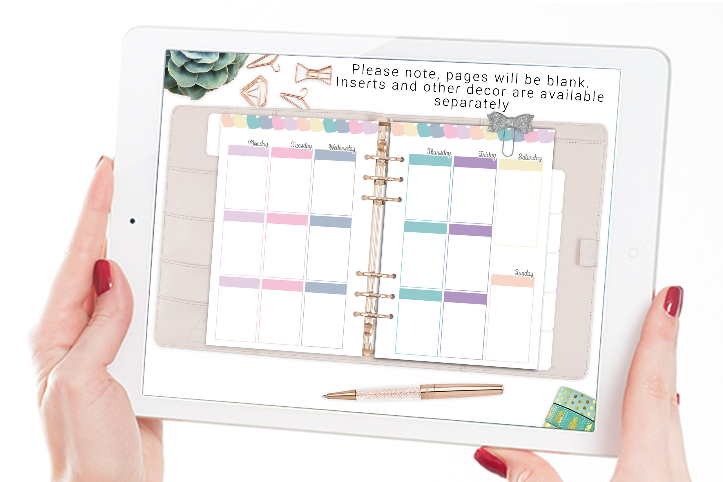 Rose Gold Digital Planner for Goodnotes - iPad & iPhone - Etsy