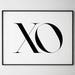 Large XO Letter Printable, Black and White Tumblr Print, Simple Table ...