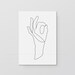 Printable OK Hand Gesture Line Drawing, Black and White Hands Artwork ...