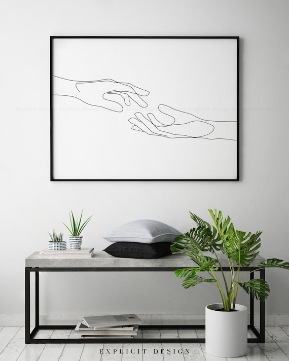 Simple Contour Line Drawings Hand